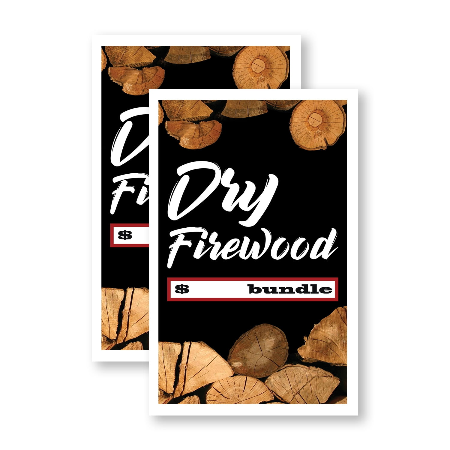 Dry Firewood (2-Pack) 24 Inch x 36 Inch Vinyl Decals | Sign Insert Peel ...