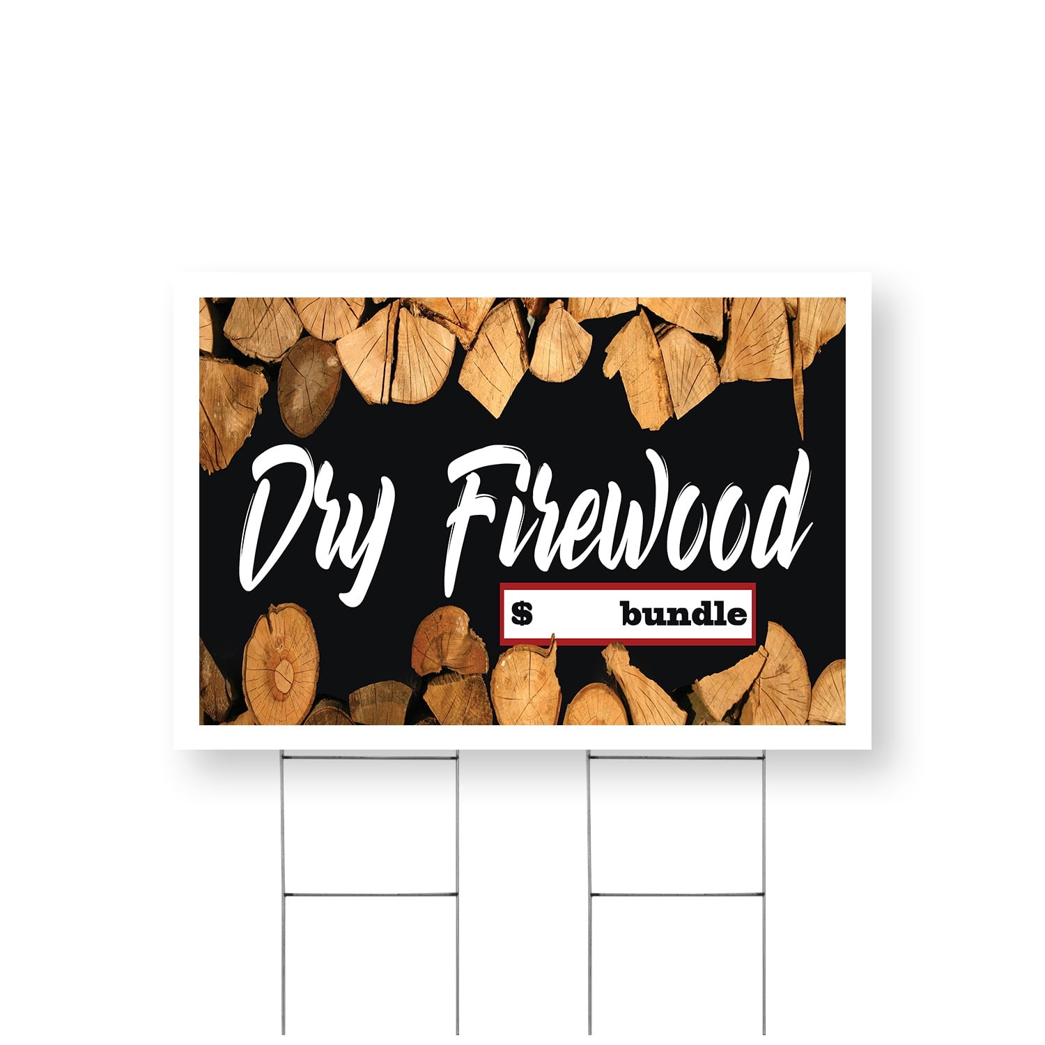 Dry Firewood Yard Sign 24 Inch x 36 Inch Double Sided Weatherproof ...