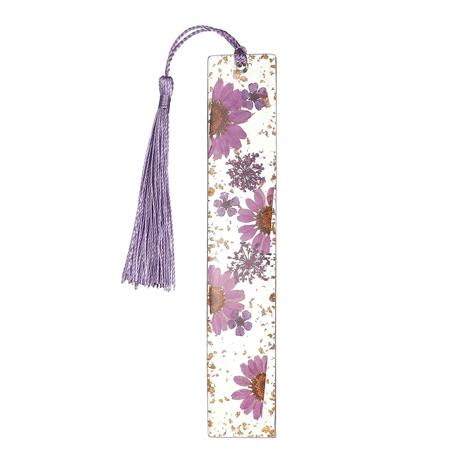 Dry Flower Bookmarks, Purple Daisy Book Marks for Reading Women, 1 Pcs ...