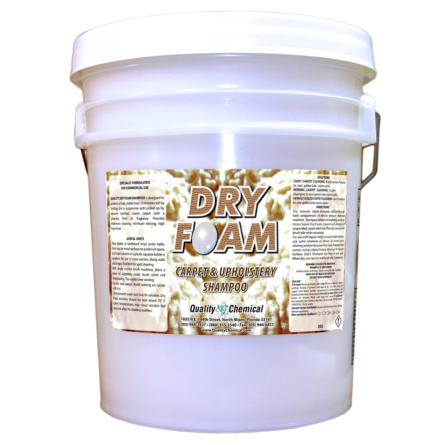 Dry Foam Carpet and Upholstery Shampoo - 5 gallon pail - Walmart.com