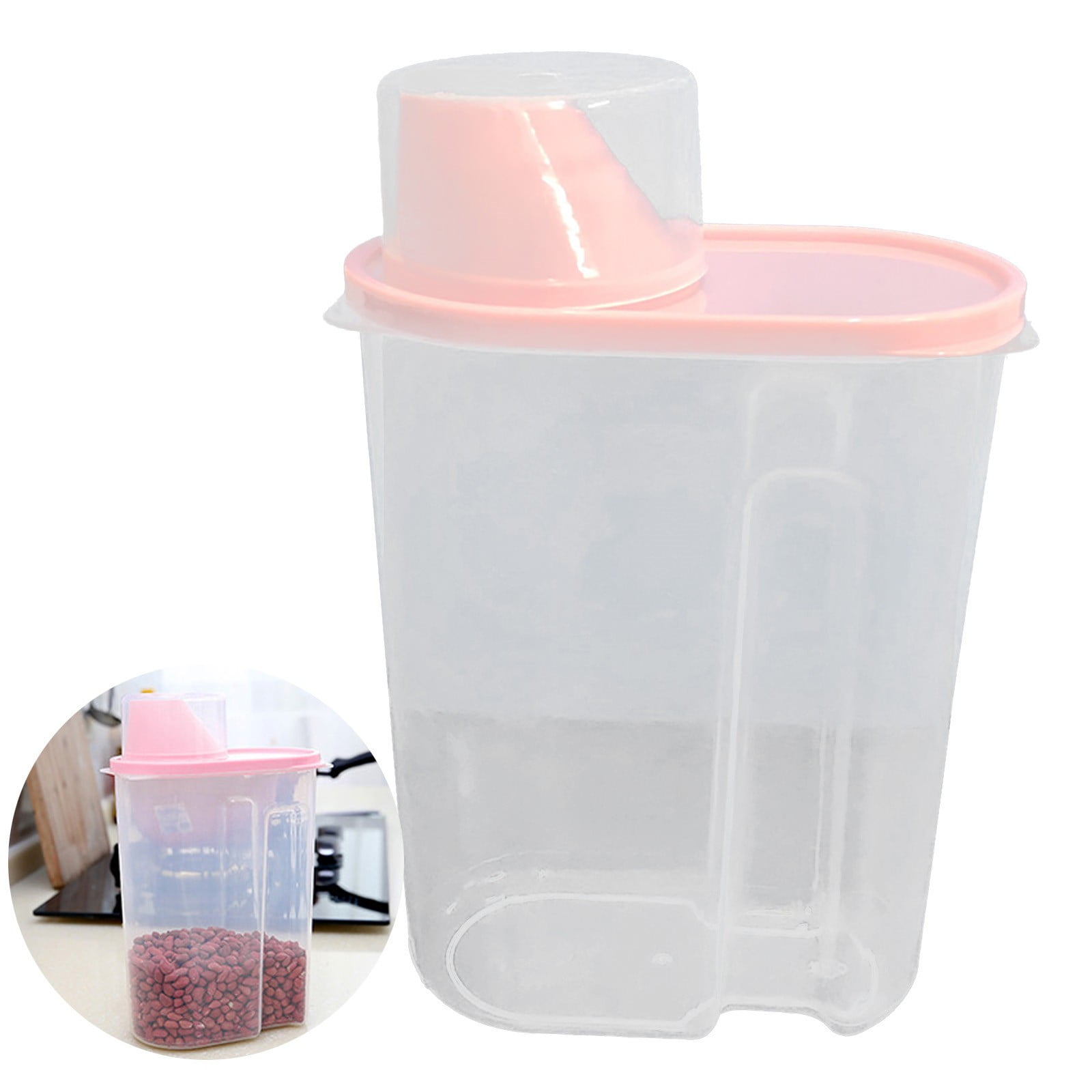 Dry Food Flour Cereal Storage Dispenser Pasta Container Dried Kitchen ...