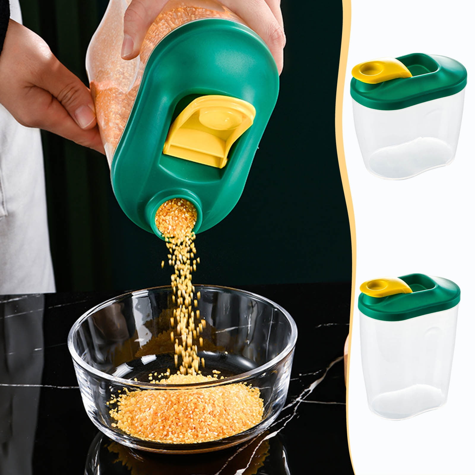 Dry Food Storage Container | Airtight PET Plastic Grain Keeper | Damp ...