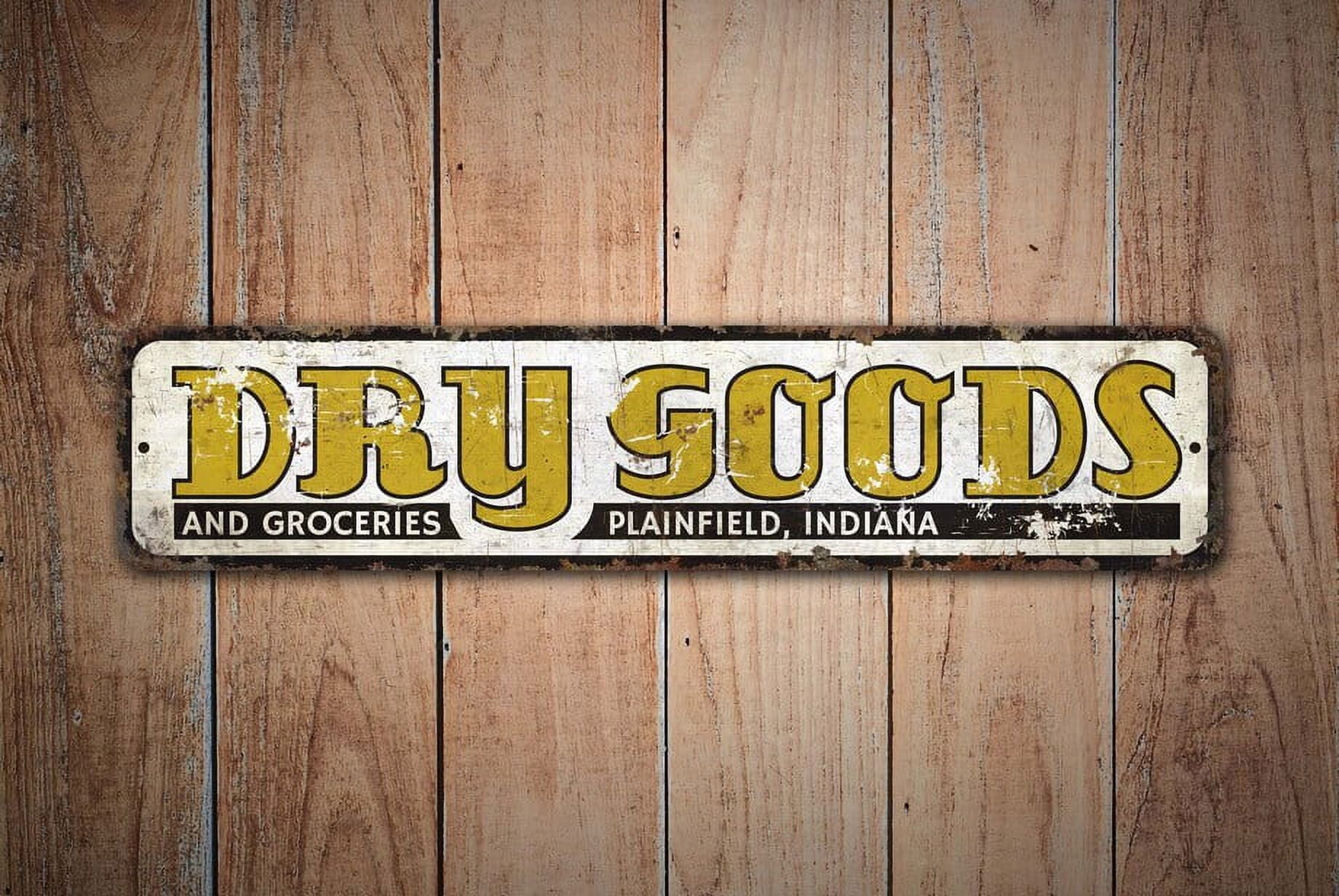 Dry Goods Sign Goods And Groceries Vintage Style Sign Dry Goods Store ...