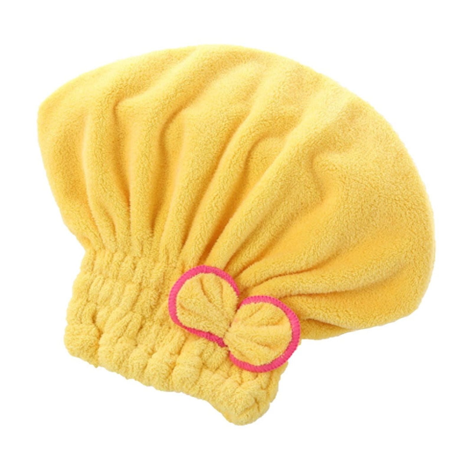 Dry Hair Cap For Women With Bow Coral Velvet Princess Cap Super ...