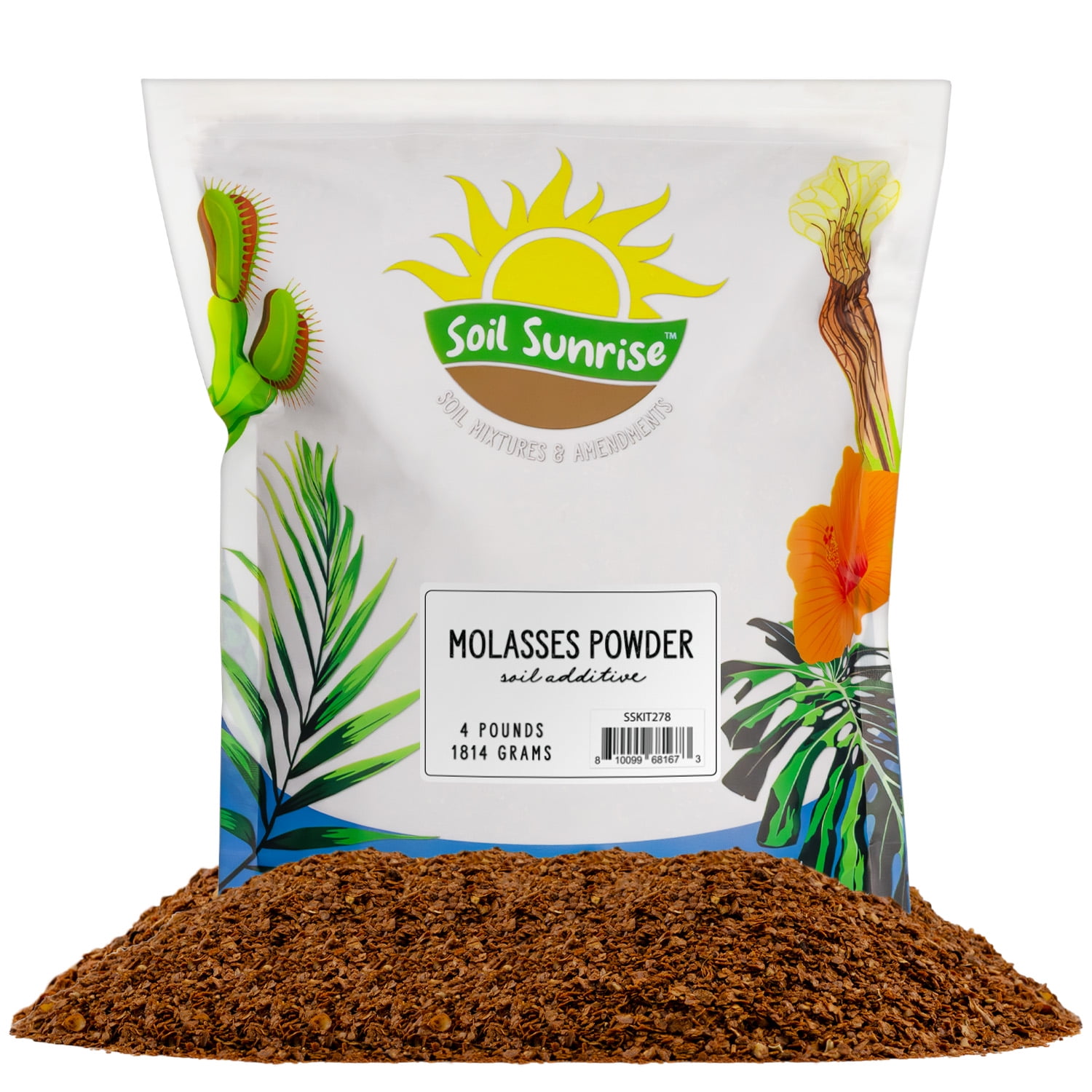 Dry Horticultural Molasses Powder (4 Pounds), Indoor/Outdoor Gardening ...