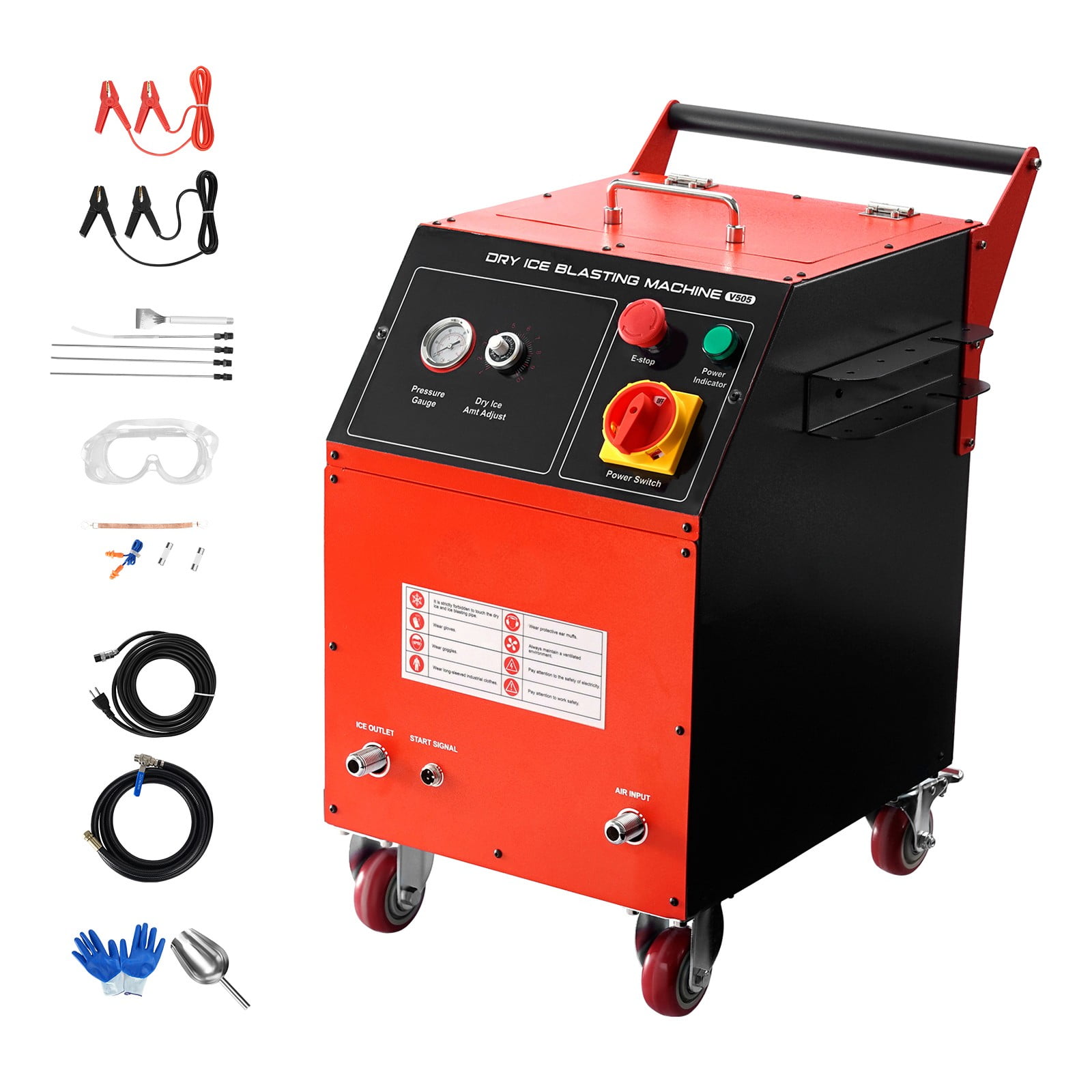 Dry Ice Blasting Machine 11LBS / 5KG Capacity Dry Ice Cleaning Machine ...