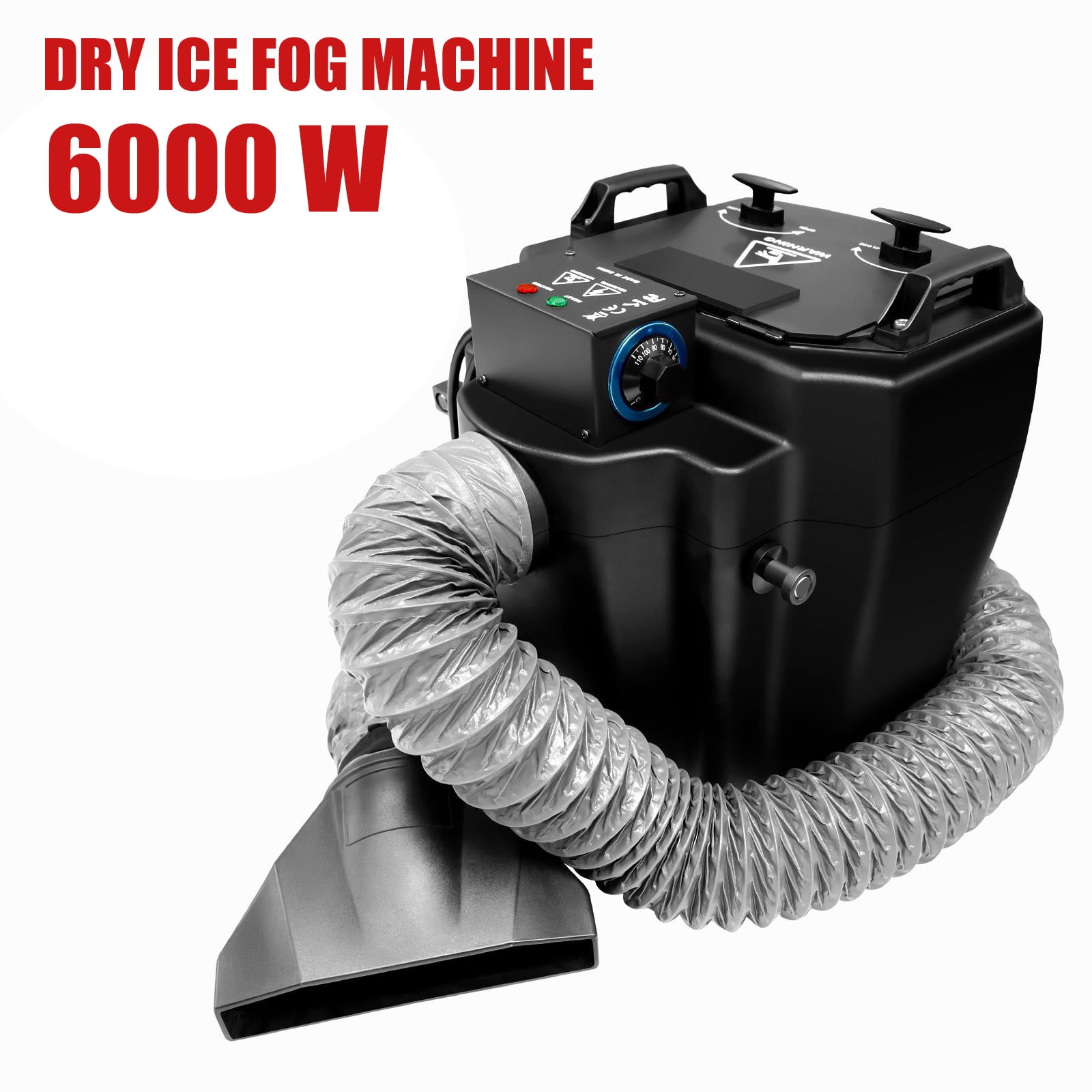 Dry Ice Blasting Machine, 6000W Stage Fog Machine 110°Adjustable Gear ...