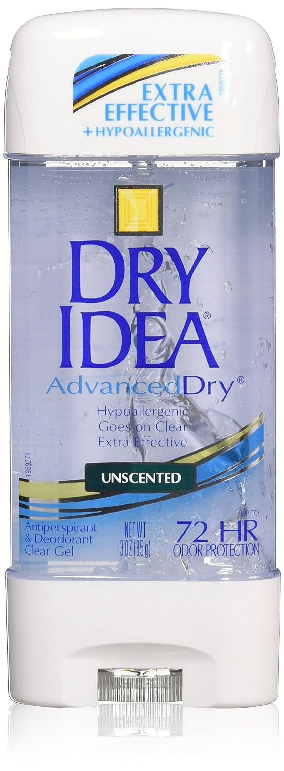 Dry Idea Anti-Perspirant and Deodorant, 72 Hour Protection, Unscented ...