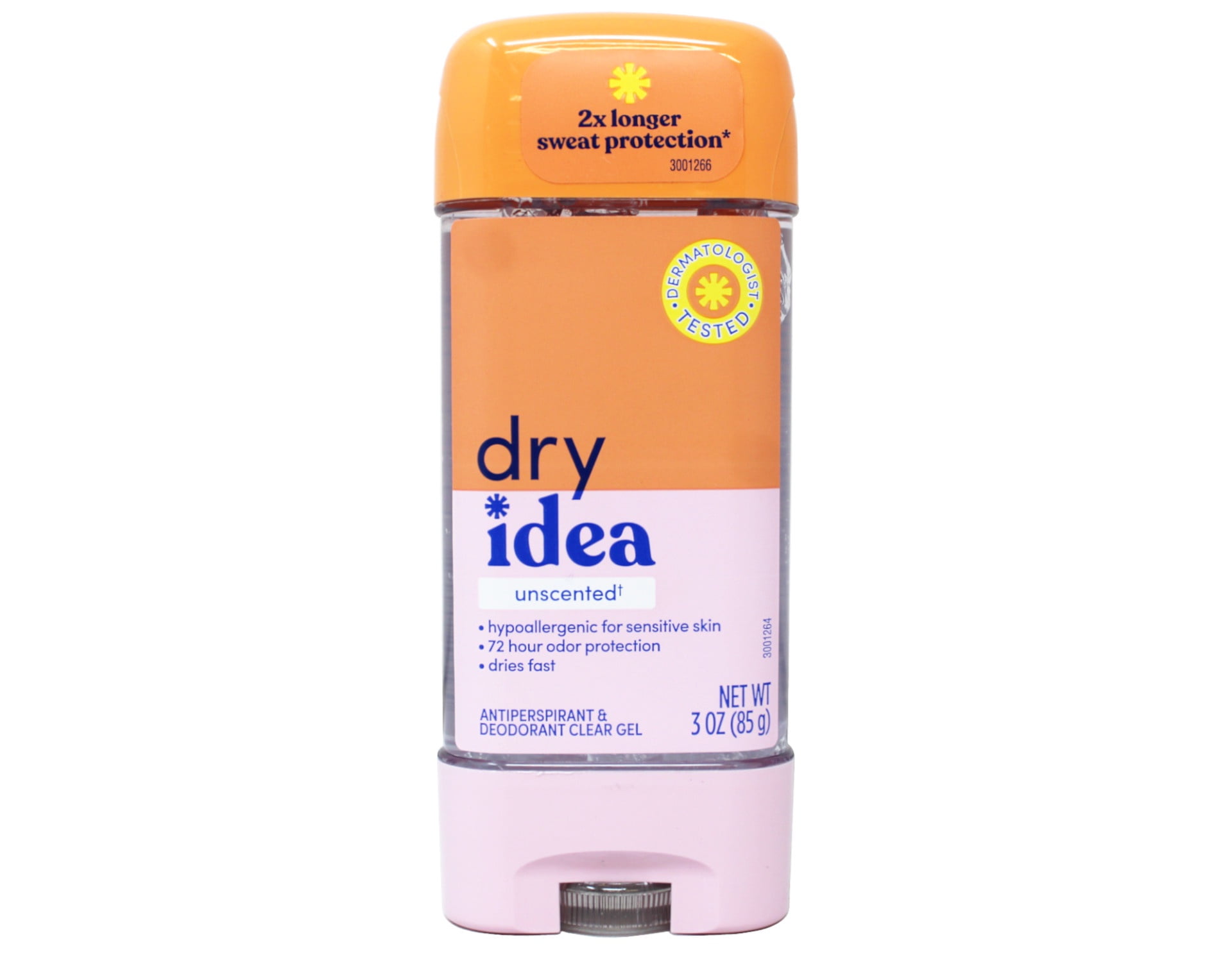 Dry Idea Unscented Gel Deodorant for Women, 72 HR Odor Protection ...