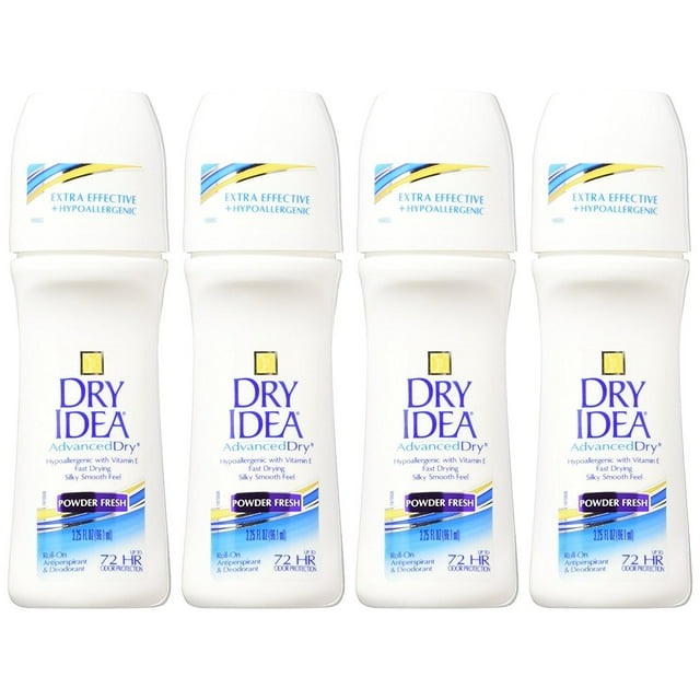 Dry Idea Antiperspirant Deodorant, Powder Fresh, 3.25 Ounces (Pack of 4 ...