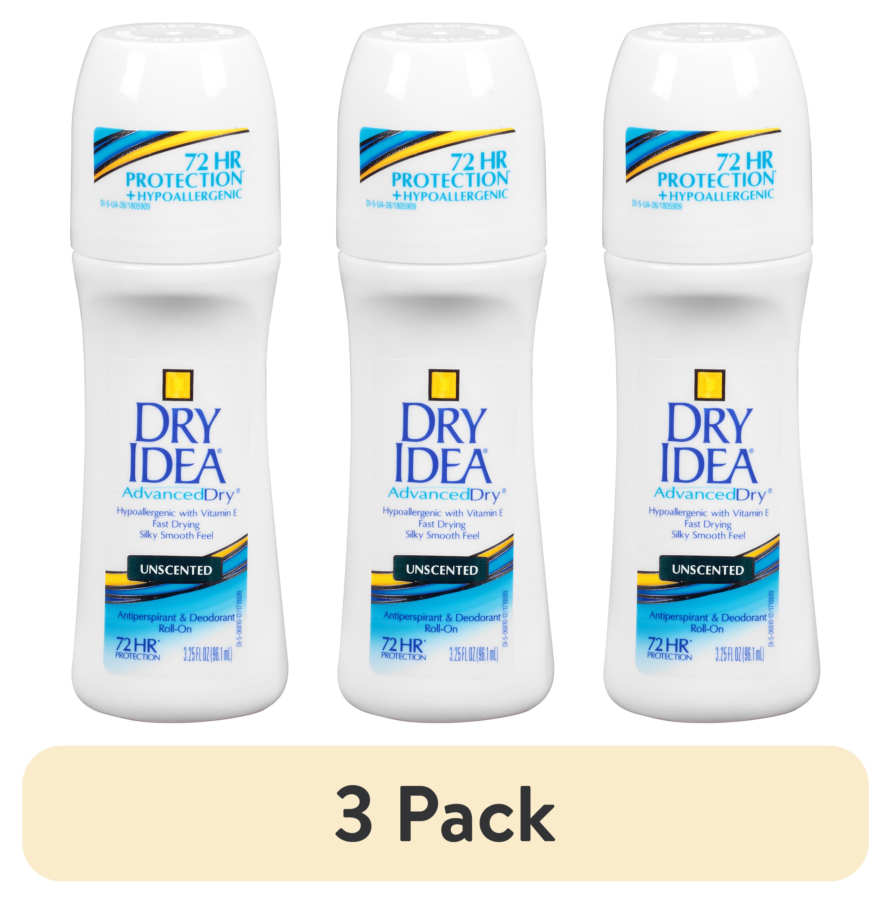  3 Pack Dry Idea Antiperspirant Deodorant Roll On Unscented 3 25 Fl