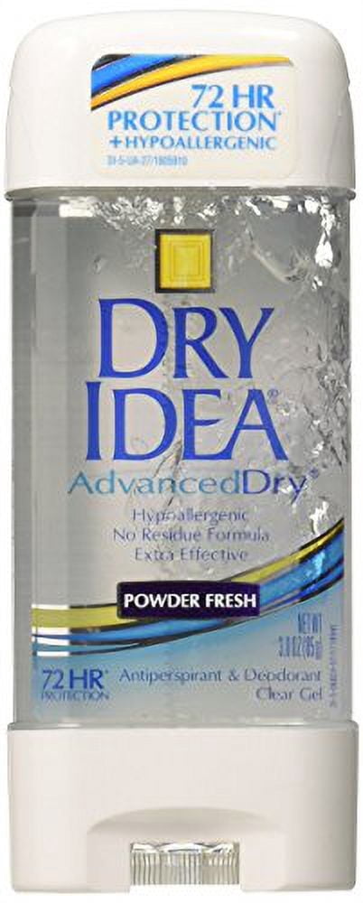 Dry Idea Clear Gel Antiperspirant/Deodorant, Powder Fresh - 3 oz (Pack ...