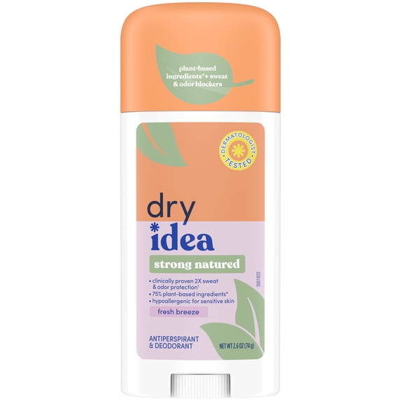 Dry Idea Plant Based Invisible Solid Deodorant & Antiperspirant for ...