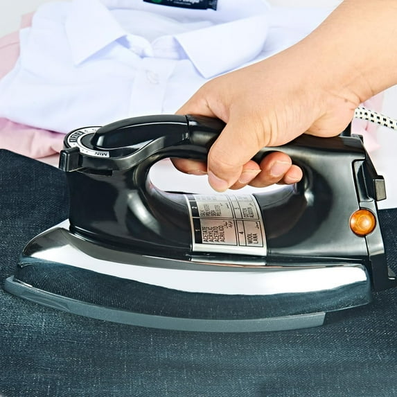 Dry Iron, No Steam No Holes, 9 Ft Cord, Non-Stick Soleplate, Overheat ...