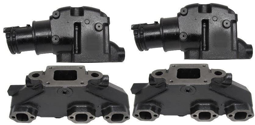 Dry Joint Exhaust Manifold Set with Risers / Elbows for 2002-2004 ...