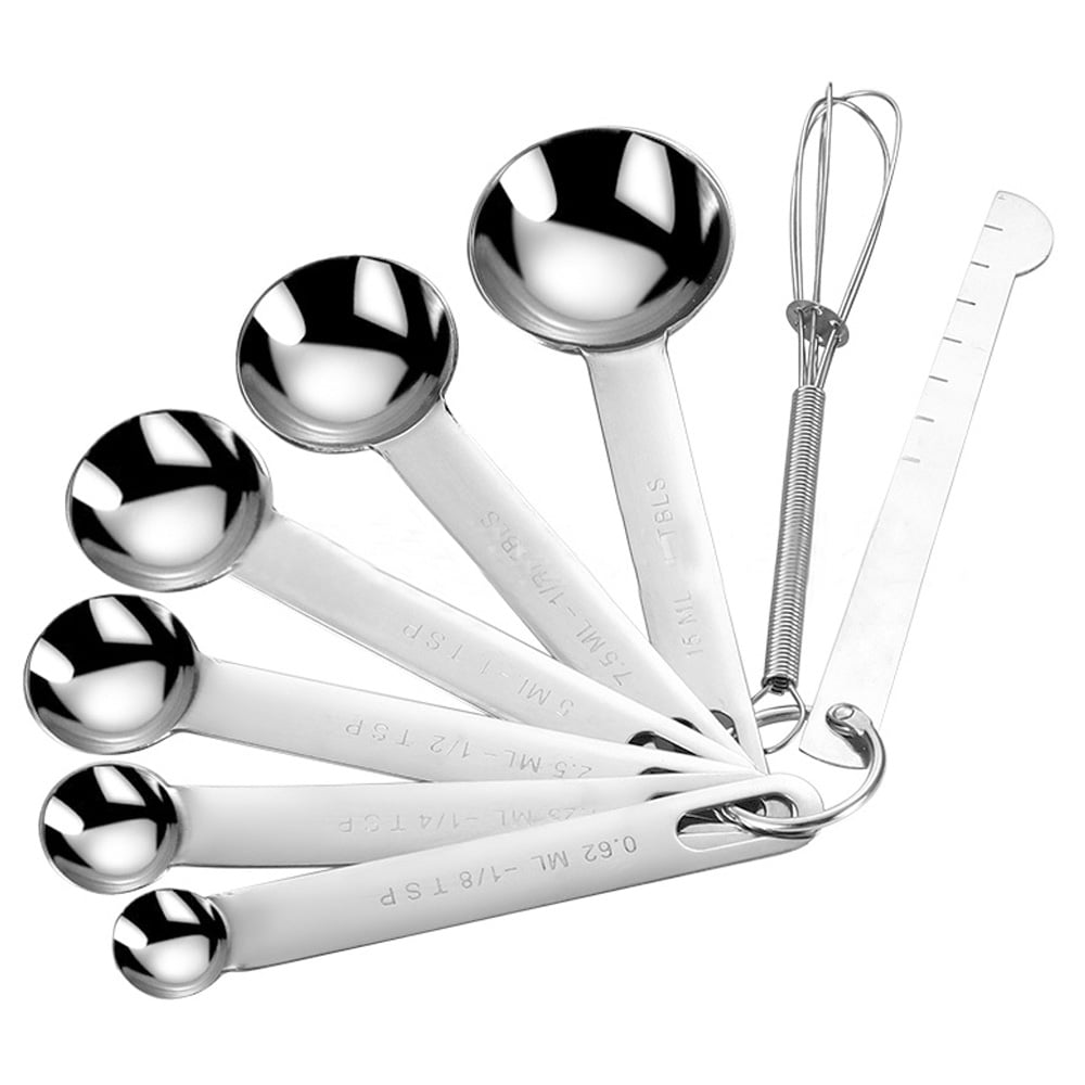 Dry & Liquid Ingredient Measures Measuring Spoons, Stainless Steel ...