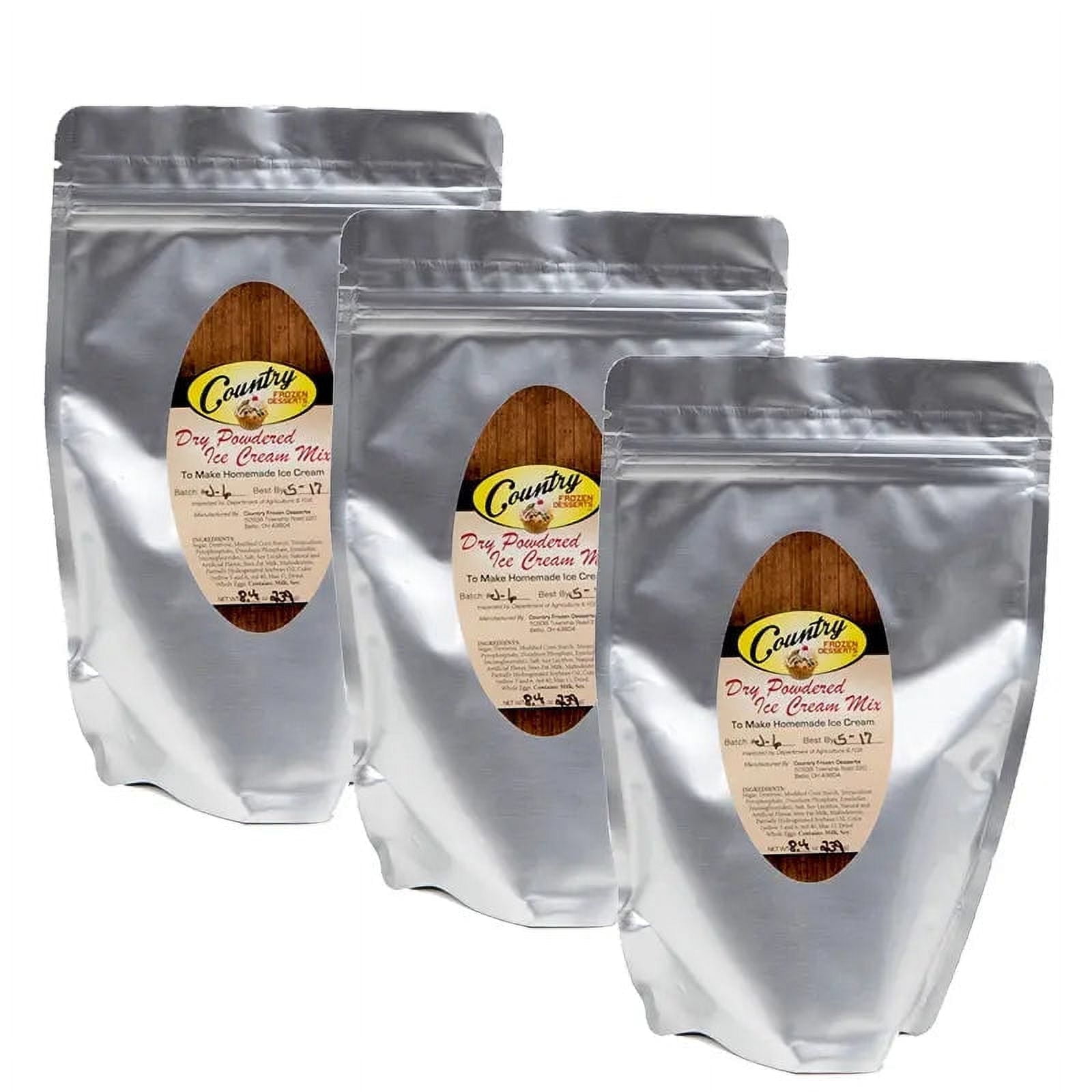 Homemade Vanilla Ice Cream Sugar Mix, Dry Powdered (6 Quarts) (3 Pack ...