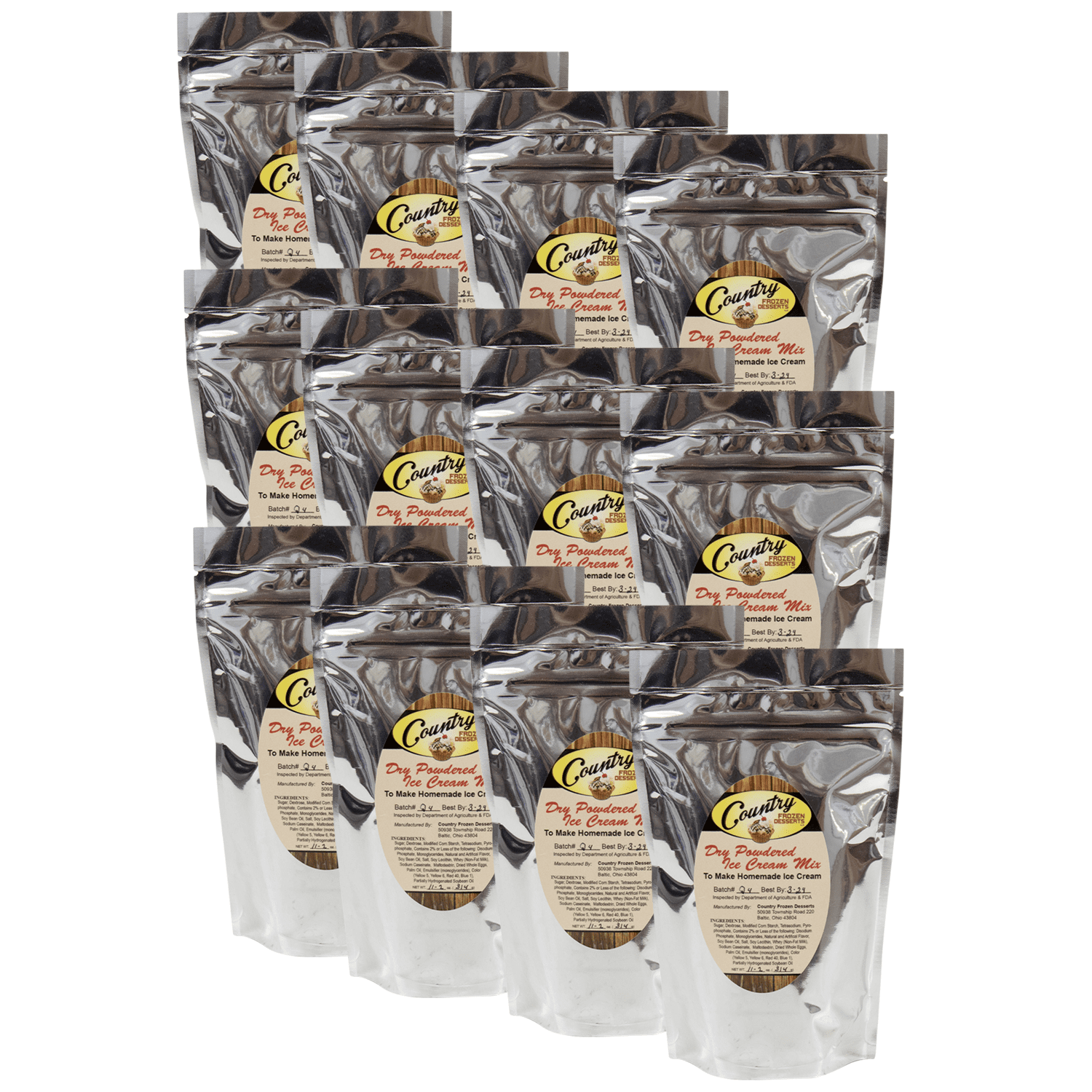 Dry Powdered Ice Cream Mix (8 Quarts) (12 Pack) - Walmart.com