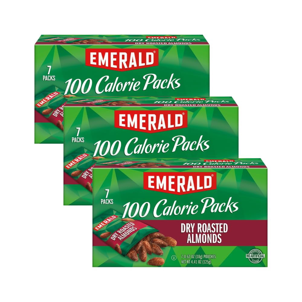 Dry Roased Almods, 100-Calorie Packs, 7 Cou (Pack of 3) - Walmart.com