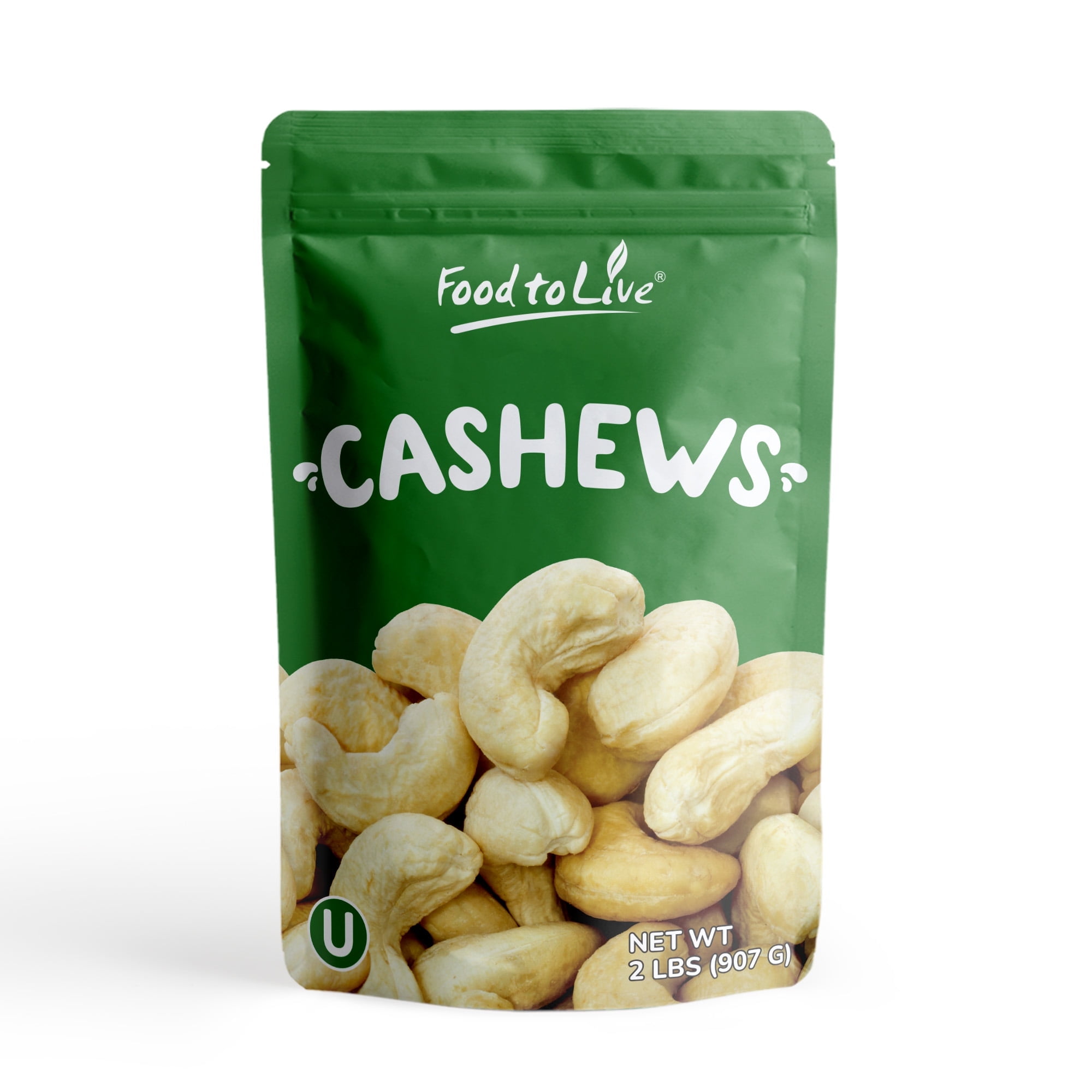 Food to Live Dry Roasted Cashews with Himalayan Salt, 2lbs – Vegan ...