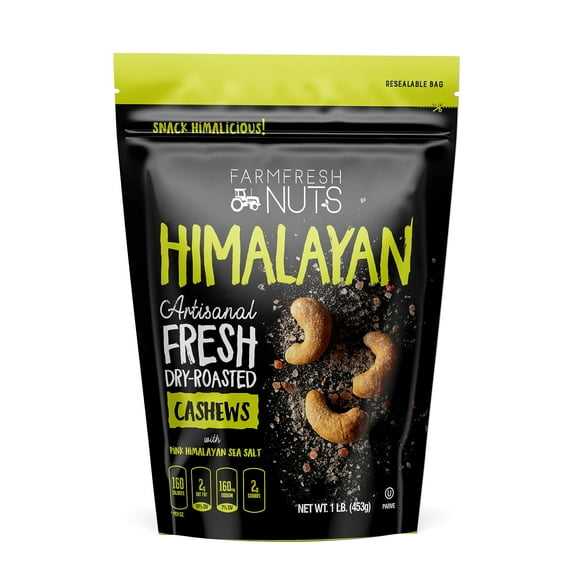 Dry Roasted Cashews Himalayan Salted (1 Lb.) - Baked in Small Batches ...