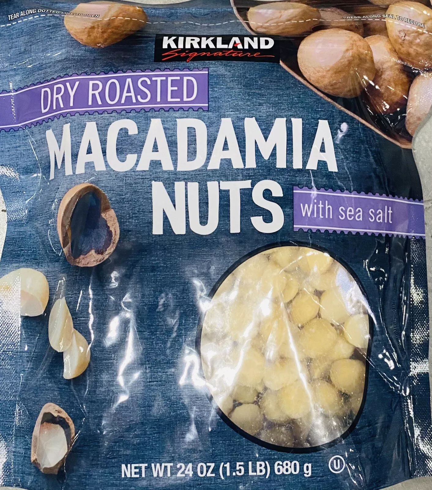 Dry Roasted MACADAMIA NUTS With SEA SALT 24 oz Bag 1.5 Lbs - Walmart.com