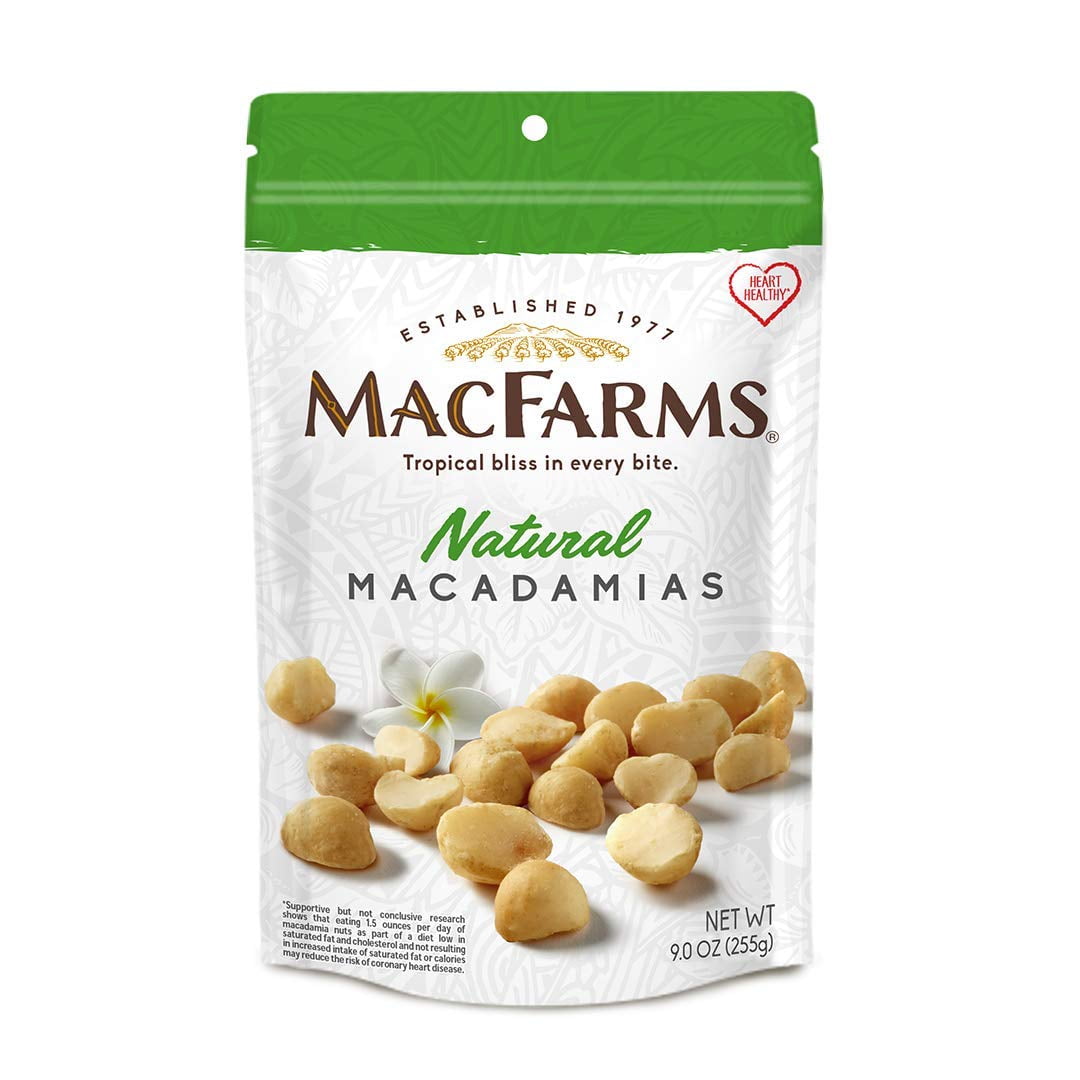 Dry Roasted Natural adamia Nuts, Unsalted 9 OZ (255g) - Walmart.com
