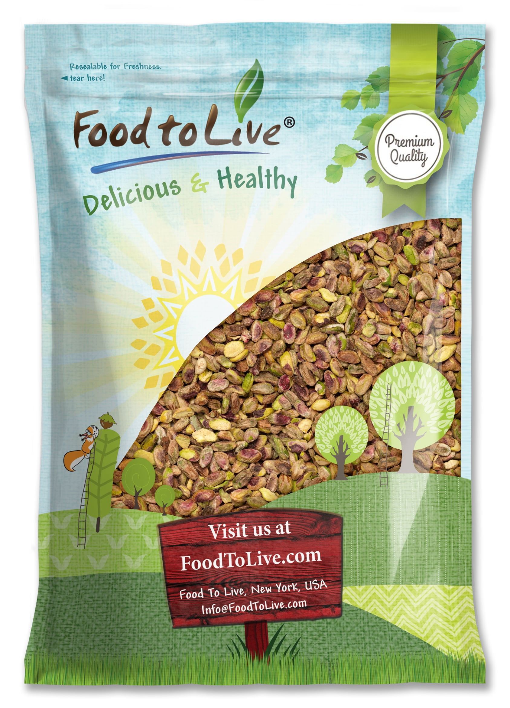Dry Roasted Pistachio Whole Kernels, 8 Pounds — Vegan — by Food to Live ...