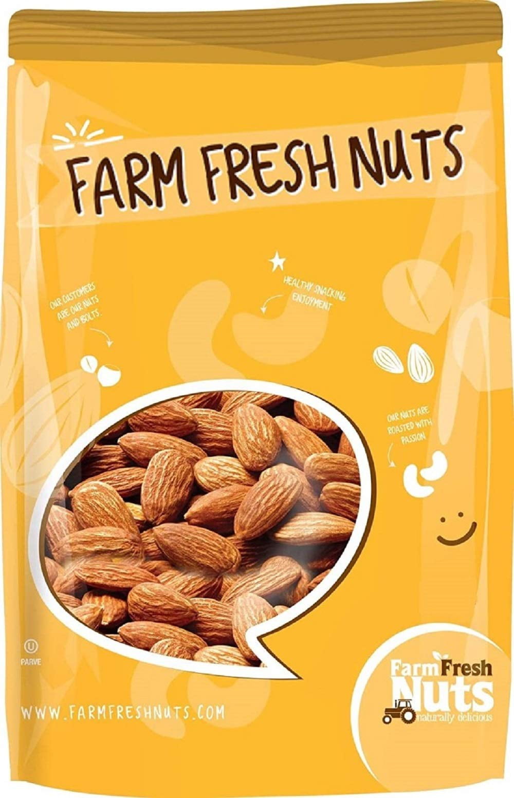 Dry Roasted Unsalted Nonpareil Supreme California Almonds (4 Lbs ...