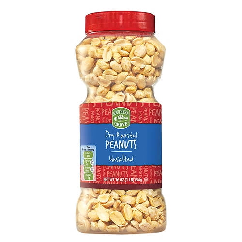 Dry Roasted Unsalted Peanuts, 16 oz - Walmart.com