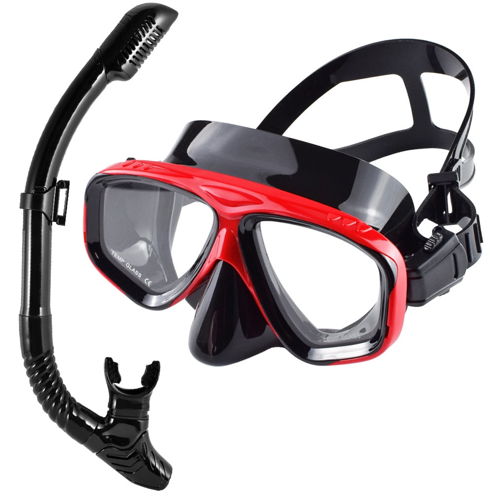 Dry Snorkel Set Diving Mask Professional Scuba Swimming Goggles Anti ...