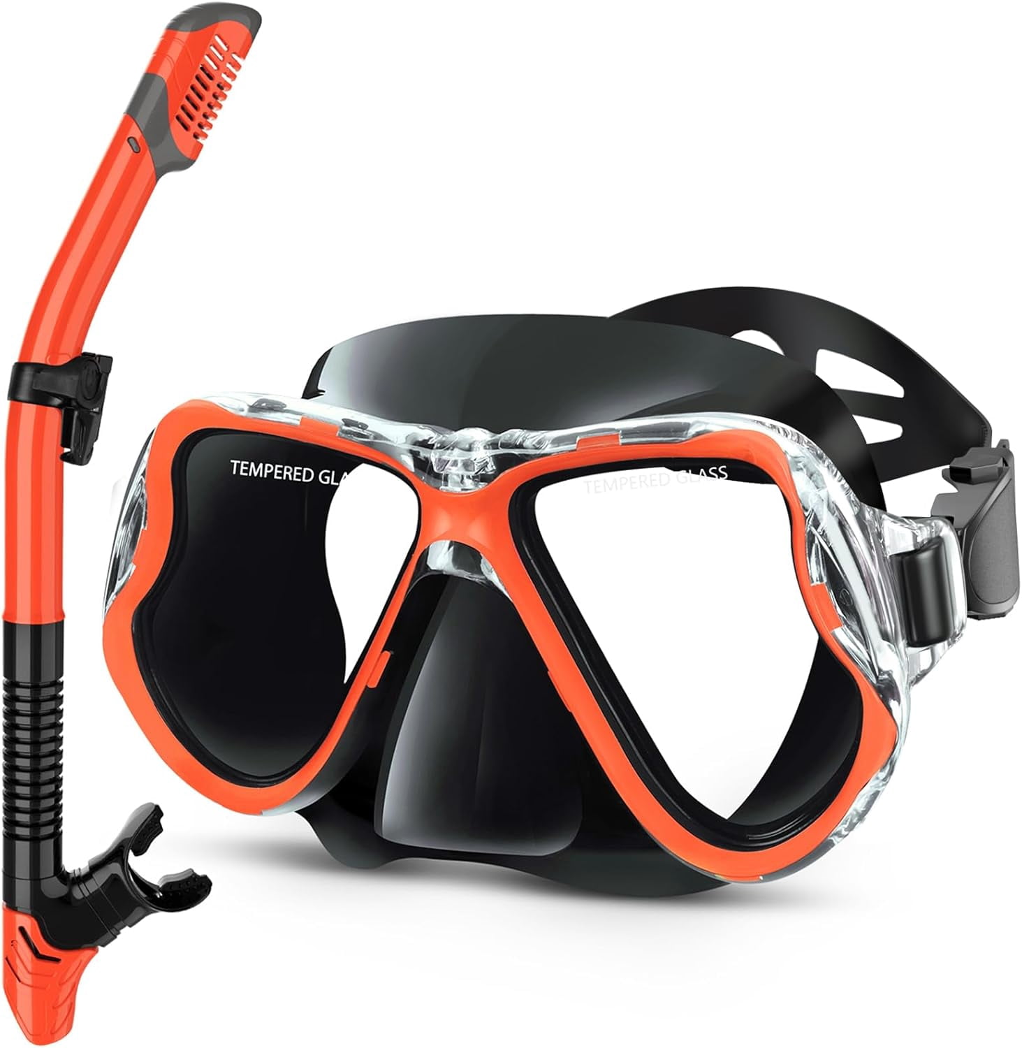 Dry Snorkel Set,Panoramic Wide View Anti-Fog Scuba Diving Mask ...