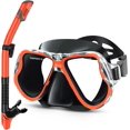 Dry Snorkel Set,Panoramic Wide View Anti-Fog Scuba Diving Mask ...