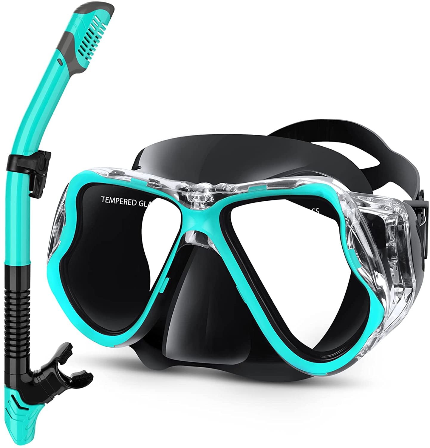 Dry Snorkel Set,Panoramic Wide View Anti-Fog Scuba Diving Mask ...