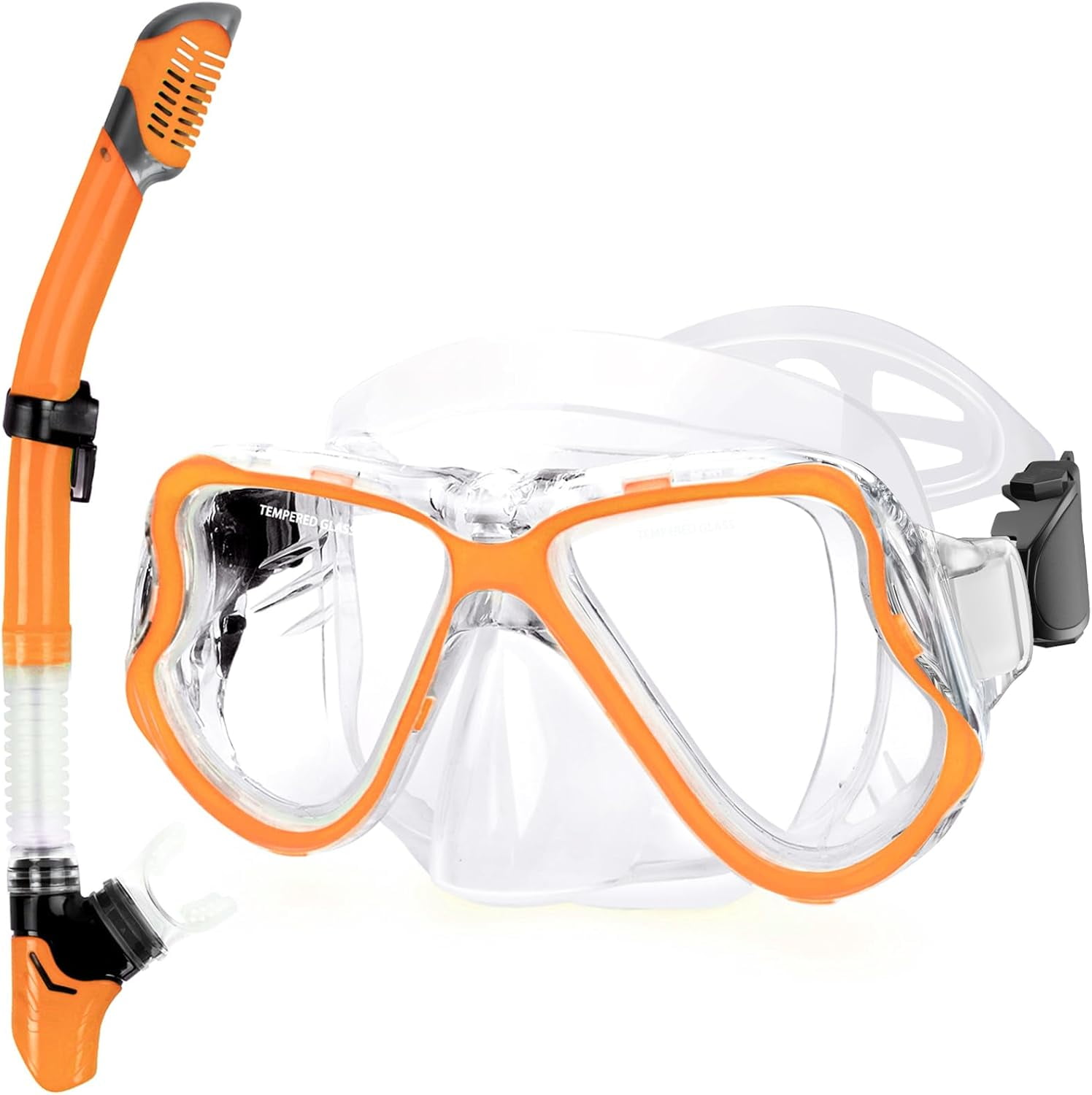 Dry Snorkel Set,Panoramic Wide View,Anti-Fog Scuba Diving Mask ...