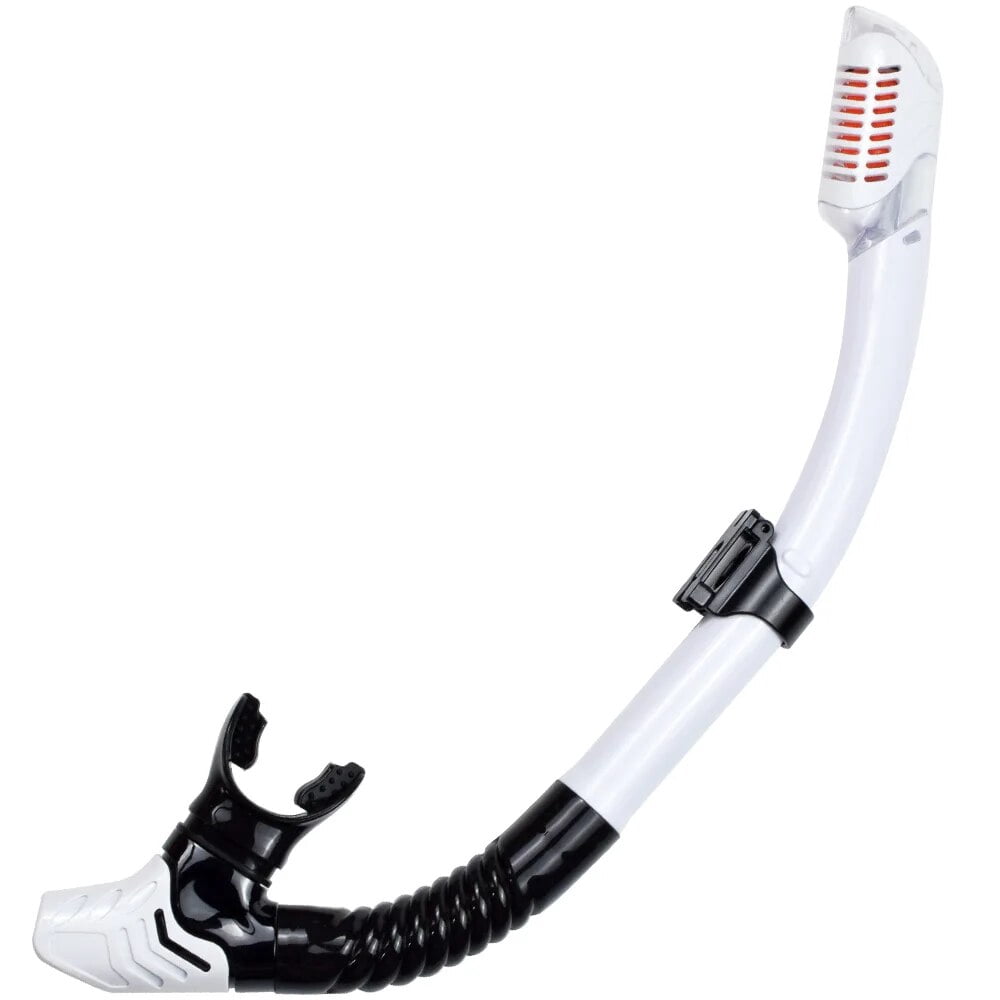 Dry Snorkel Tube Easy Breath Scuba Diving Splash Guard Top Valve ...