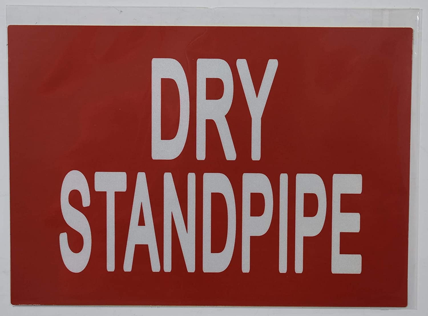 Dry Standpipe Sticker (Reflective,1 Unit, RED Background, 7X10 inch ...