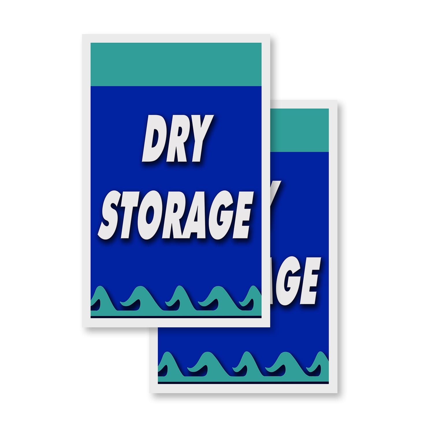 Dry Storage (2-PACK) 24" x 36" Vinyl Decals | Sign Insert Peel & Stick ...