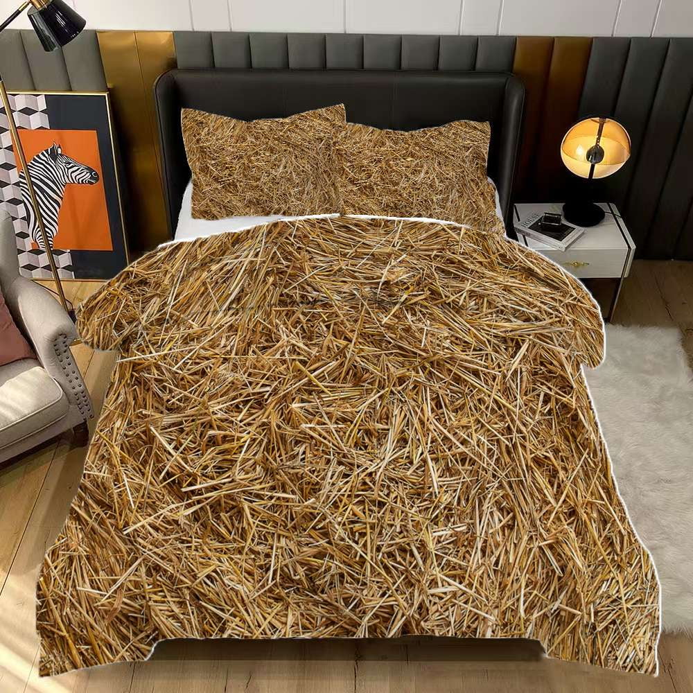 Dry Straw Comforter Set Queen Size Bedding Set For Travl Bedroom Decor ...