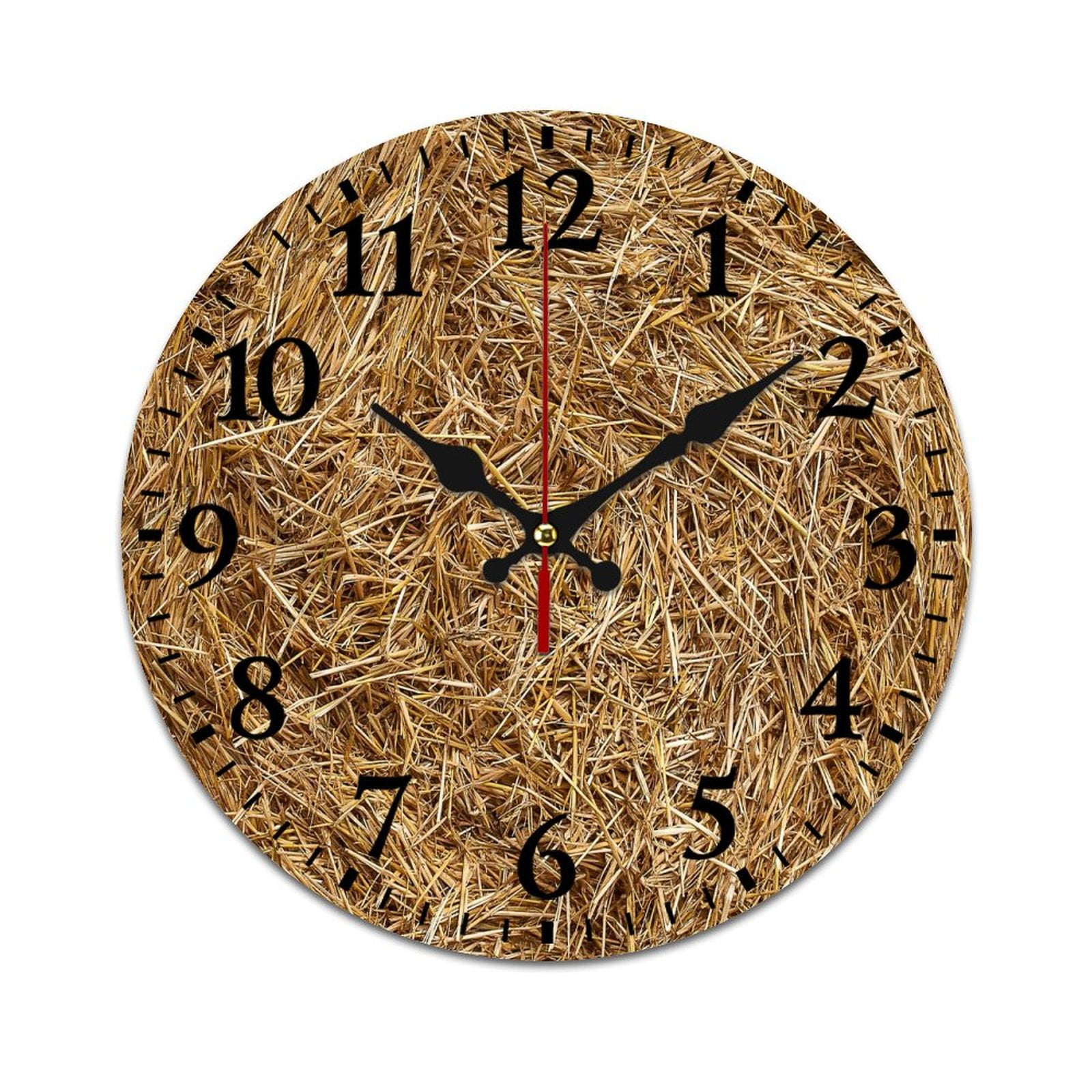 Dry Straw Wall Clock Modern Design Clocks Wall Hanging Home Office ...