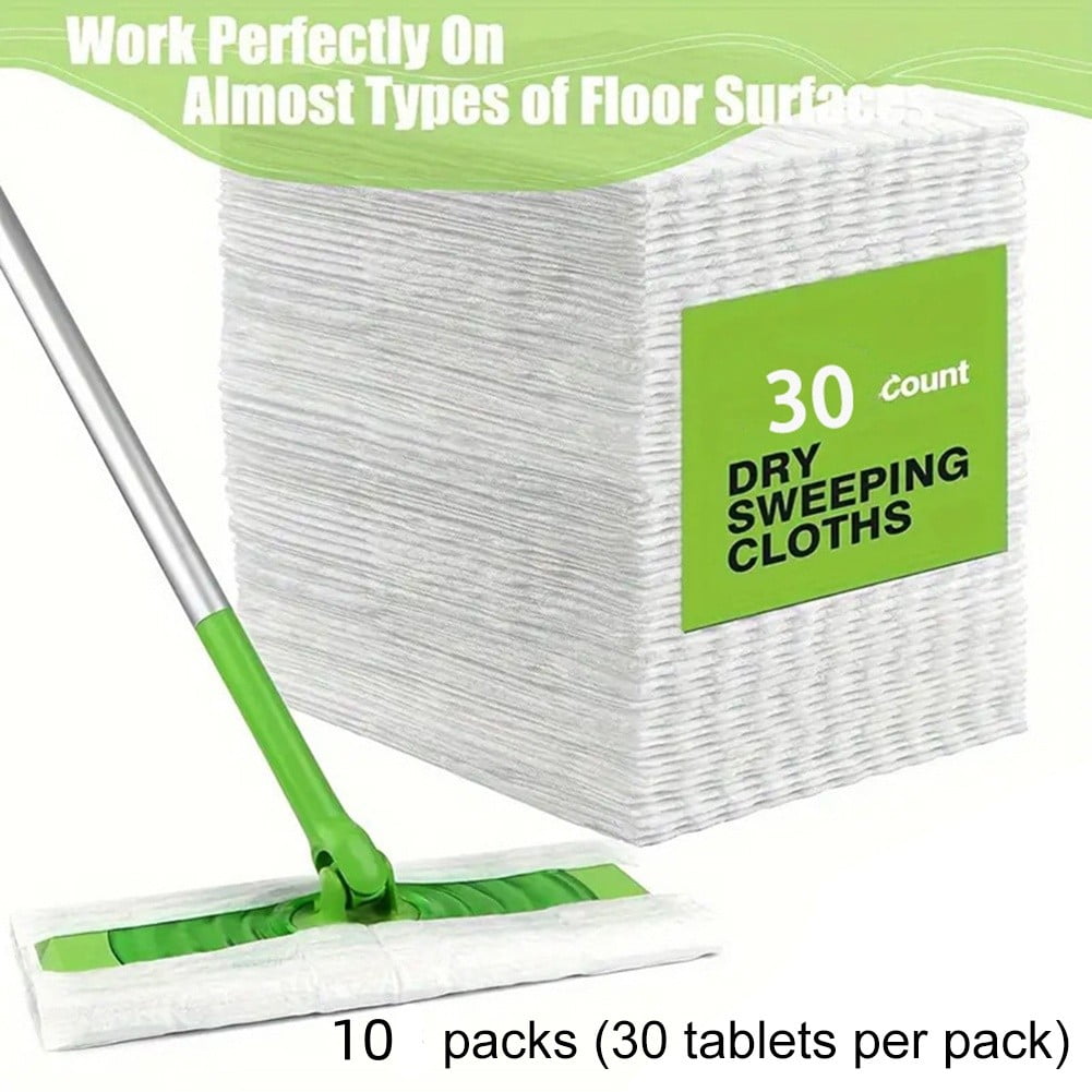 Dry Sweeping Cloths 10 Pack Disposable Duster Mop Pads for Flash ...