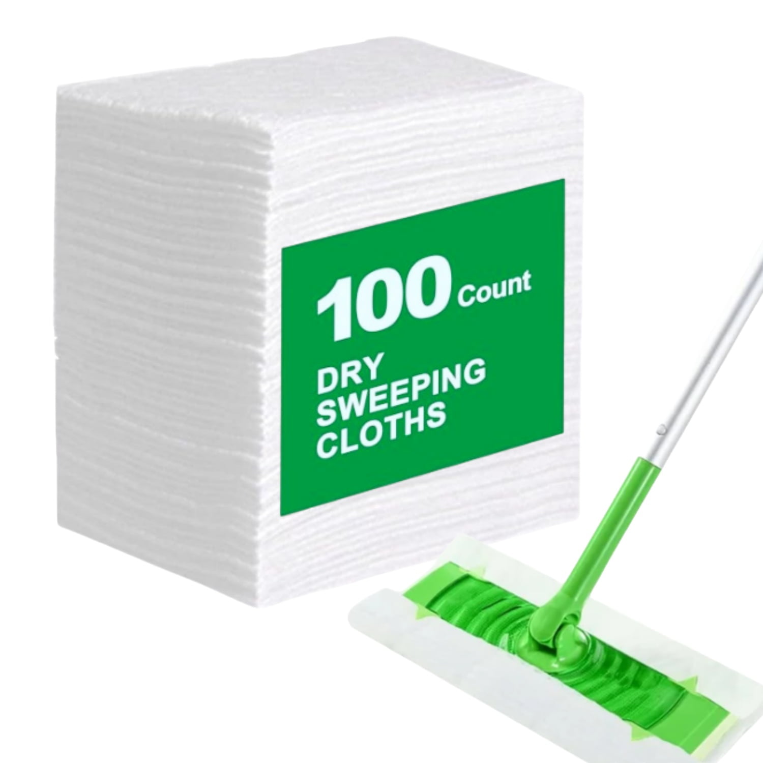 Dry Sweeping Cloths, 100 Count Dry Mop Refills Compatible with Swiffer ...