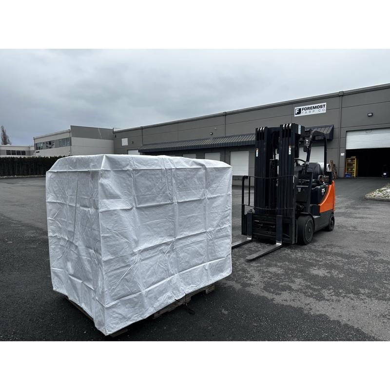 Dry Top 7039127 5 x 4 ft. Heavy Duty Polyethylene Pallet Cover, White ...