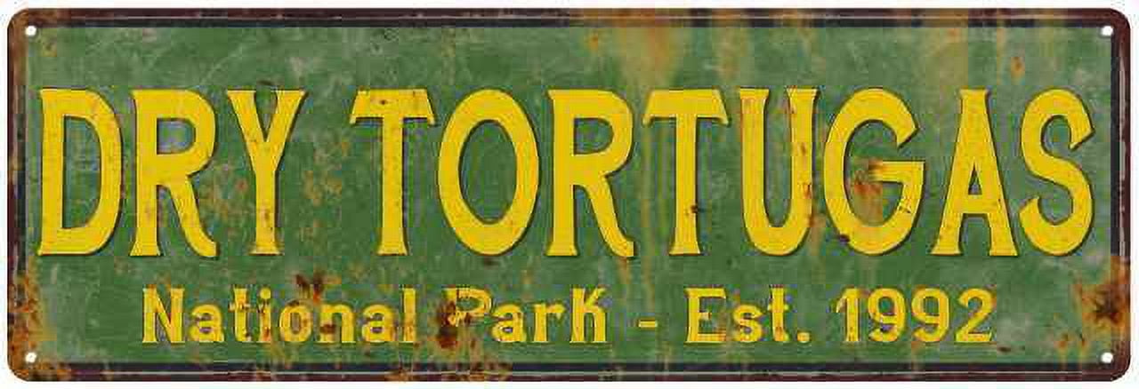 Dry Tortugas National Park Rustic Metal Sign Cabin Wall Decor Size: 4 x ...
