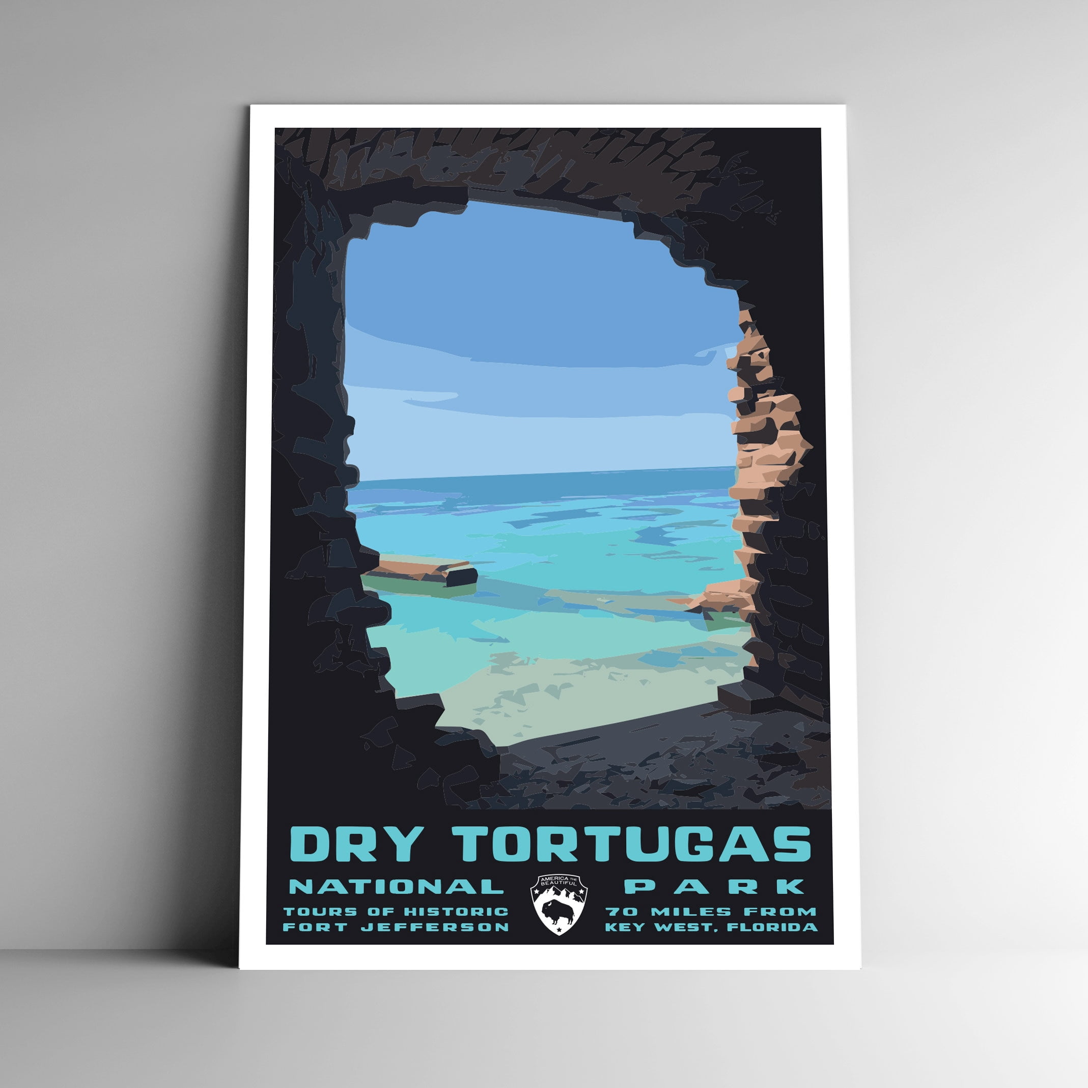 Dry Tortugas National Park Vintage Travel Poster / Postcard WPA Style ...