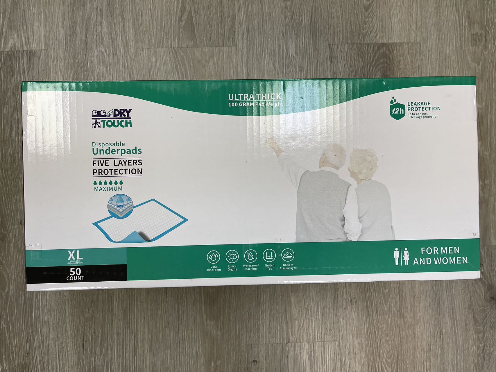 Dry Touch 50 Count 30” x 36” Super Absorbency Disposable Underpads ...