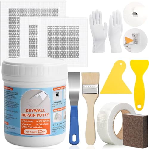 Dry Wall Patch Repair Kit, 22OZ Spackle Wall Repair Paste White Putty ...