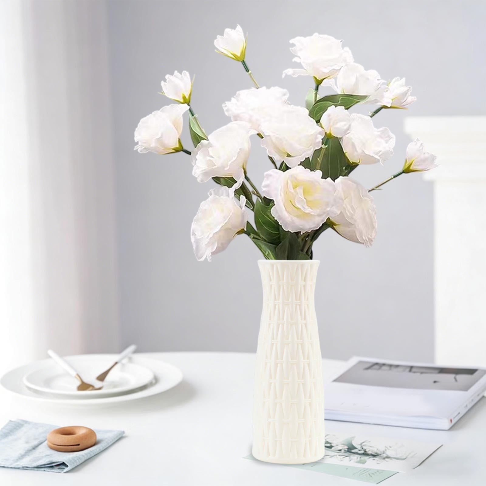 Dry & Wet Flower Arrangement Container, 3.15x8.27 Inch Desktop Plants ...