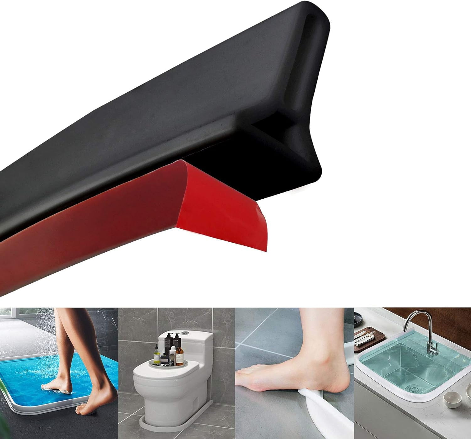 Dry And Wet Separation System, Collapsible Shower Water Retention Strip ...