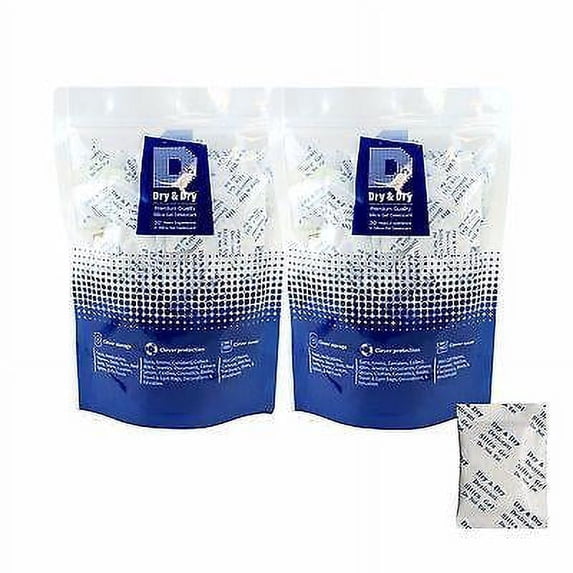 Dry & Dry Premium Silica Gel Packets - 100 Packs 5g, Food Grade ...